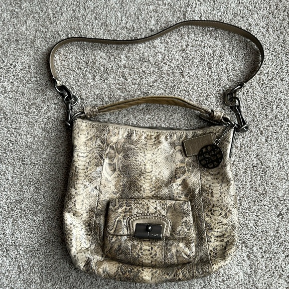 Coach | Bags | Hpcoach Kristin Euc Python Snake Print Embossed Leather ...